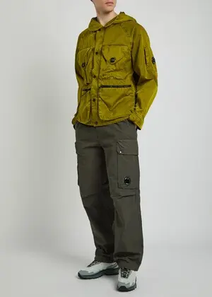 C.P. COMPANY Straight-leg Cotton-poplin Cargo Trousers - Dark Grey