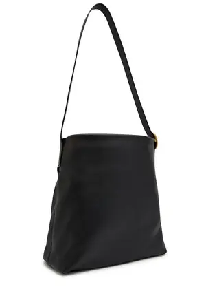 Loewe Draped Leather Tote Bag - Black