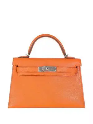 Hermès 2019 Mini Kelly Sellier 20 Leather Bag - Orange