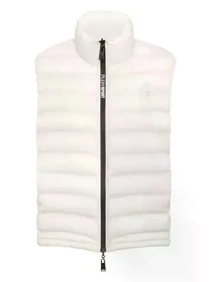 PLEIN SPORT High-neck Sleeveless Gilet - Neutrals