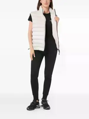 PLEIN SPORT High-neck Sleeveless Gilet - Neutrals