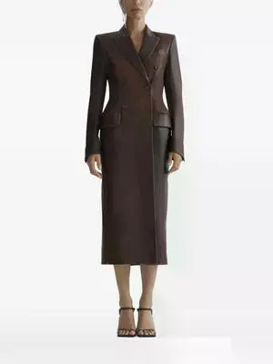 MUGLER Double-breasted Jacket Coat - Brown