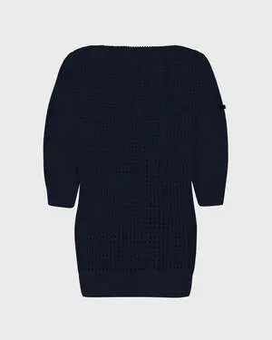 Vilebrequin Crochet Knit Sweater With Boat Neckline - Blue