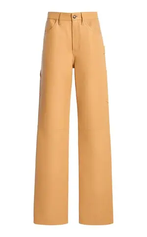 Altuzarra Mills Leather Straight-leg Pants