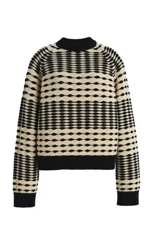 ZANKOV Bruna Merino-cashmere Graphic Knit Sweater - Multi