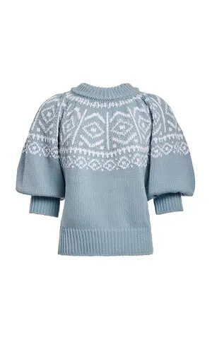 Altuzarra Howard Fair Isle Knit Sweater - Blue
