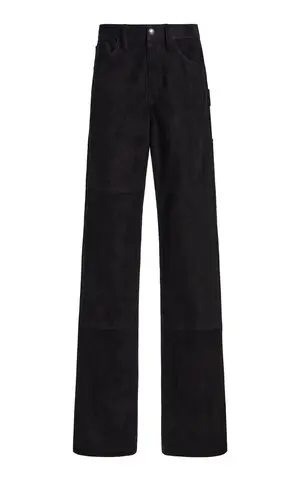Altuzarra Mills Suede Straight-leg Pants
