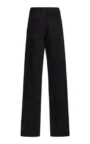 Altuzarra Mills Suede Straight-leg Pants