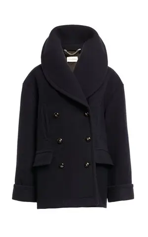 Altuzarra Etting Wool-Blend Coat Navy