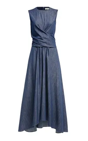 Altuzarra Penny Cotton Midi Dress - Blue