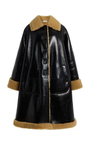 Altuzarra Blakey Shearling Coat - Black