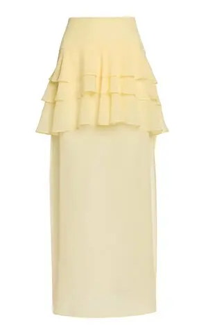 Altuzarra Musette Silk Maxi Skirt - Yellow