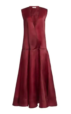 Altuzarra Mildred Silk Maxi Dress - Burgundy
