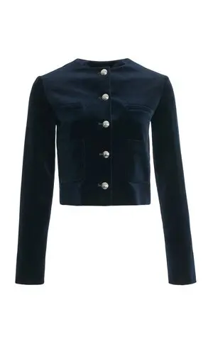 Altuzarra Bernadette Cotton-blend Jacket - Navy