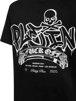 Philipp Plein Round Neck-graffiti T-shirt