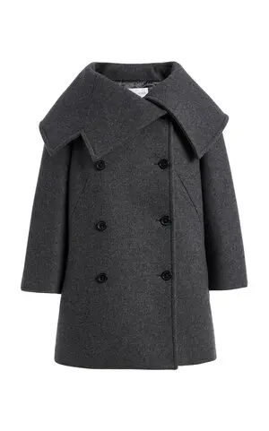 Michael Kors Portrait Collar Virgin-wool Coat - Dark Grey