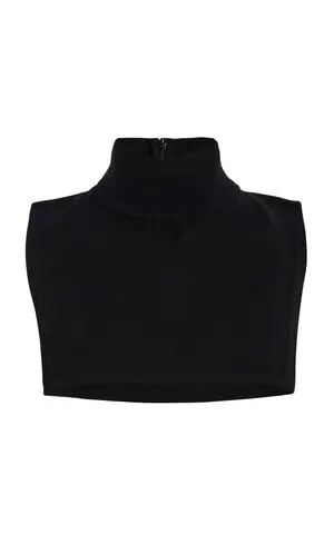 Michael Kors Collared Knit Dickey Top - Black