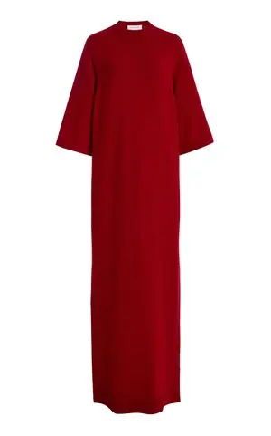 Michael Kors Short-sleeve Cashmere Gown - Red
