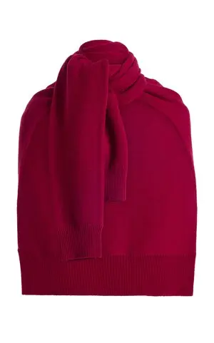 Michael Kors Sleeve-detailed Cashmere Scarf - Berry