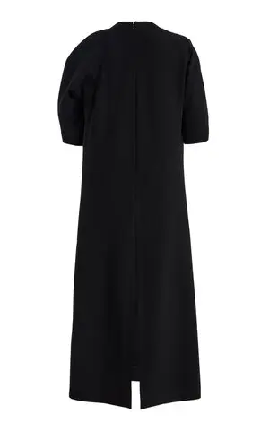 Michael Kors Draped Wool-blend Midi Dress