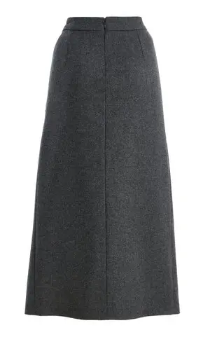 Michael Kors Wrap-front Virgin-wool Midi Skirt