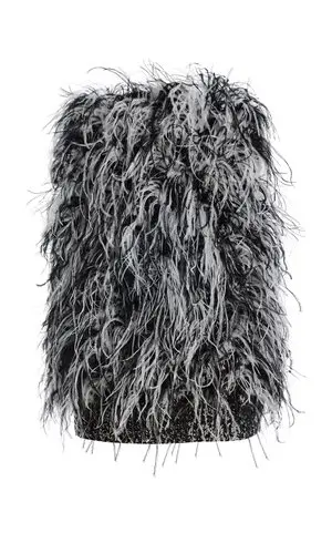 Michael Kors Feathered Wool-blend Shell Top