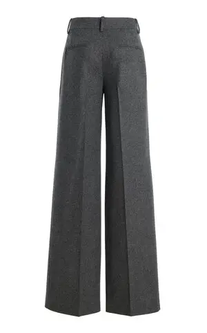 Michael Kors Pleated Virgin-wool Straight-leg Trousers