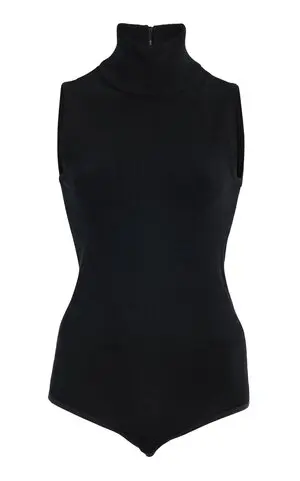 Michael Kors Turtleneck Cashmere-blend Bodysuit - Black