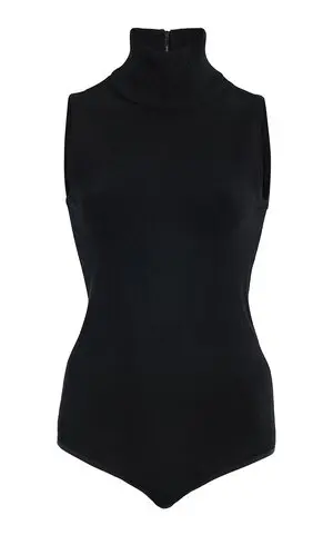 Michael Kors Turtleneck Cashmere-blend Bodysuit - Black