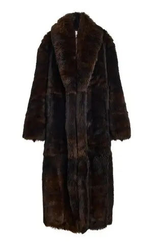 Michael Kors Oversized Shearling Coat - Brown