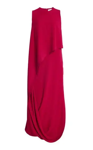 Michael Kors Draped Midi Dress - Berry