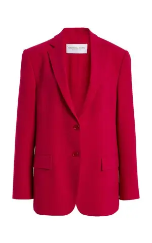 Michael Kors Single-breasted Wool-blend Blazer - Berry