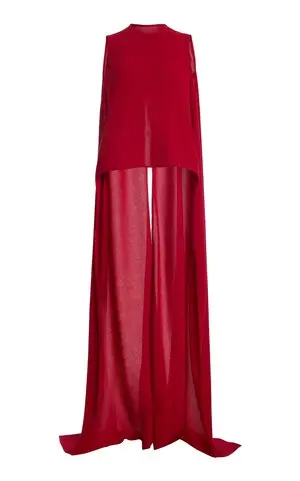 Michael Kors Sleeveless Virgin-wool Top - Red