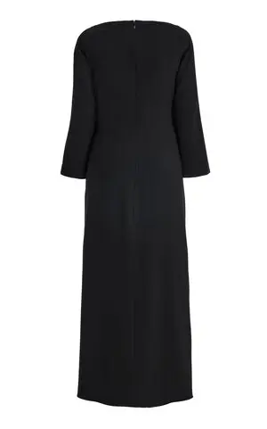 Michael Kors V-neck Wool-blend Midi Dress