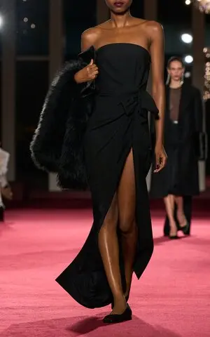 Michael Kors Strapless Virgin-wool Gown