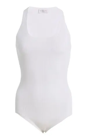 Michael Kors Ribbed Bodysuit - White