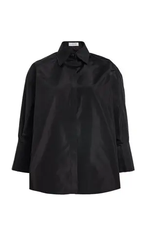 Michael Kors Frayed Silk Shirt - Black
