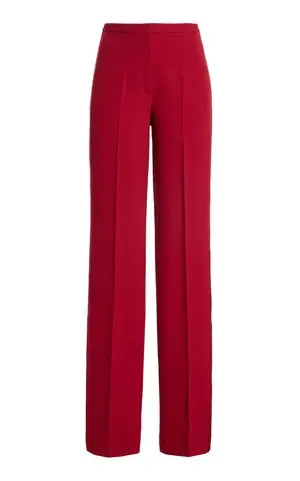 Michael Kors High-rise Straight-leg Tuxedo Pants - Red