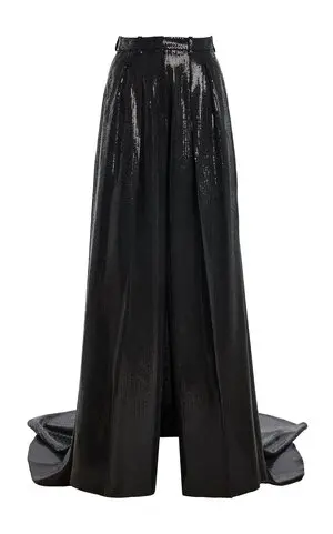 Michael Kors Sequined Wide-leg Pants - Black
