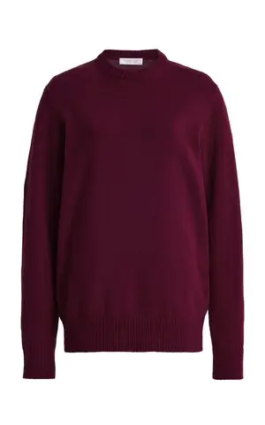 Michael Kors Crew-neck Wool-blend Sweater - Burgundy