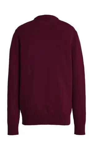 Michael Kors Crew-neck Wool-blend Sweater - Burgundy