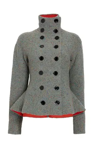 Proenza Schouler Donegal Wool Double-breasted Jacket - Brown