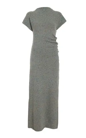 Proenza Schouler Abie High-neck Donegal Wool Maxi Dress