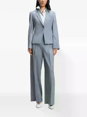 BOSS Notched-lapel Single-button Blazer - Blue