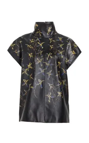 Proenza Schouler Clotilde Painted Leather Top