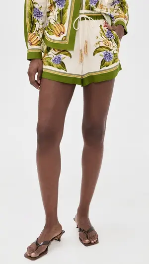 Farm Rio Tropical Floral Linen Shorts