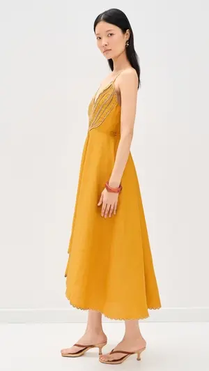 Farm Rio Bananas Maxi Wrap Dress