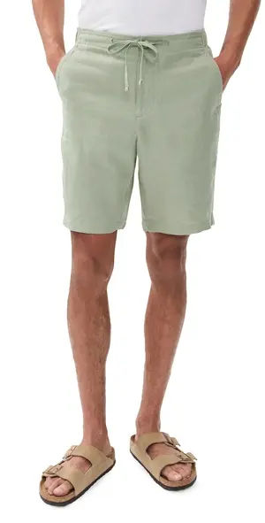Vince Drawstring Hemp Shorts - Matcha