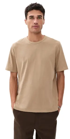 Theory Crew Neck Tee - Tinted Brown