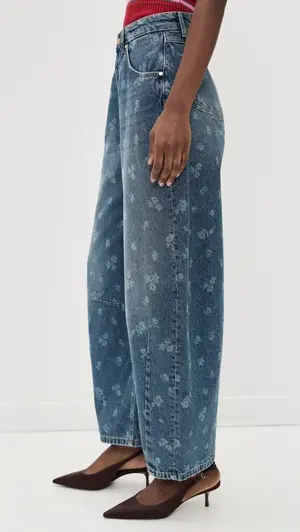 Essentiel Antwerp Floral Barrel Leg Jeans